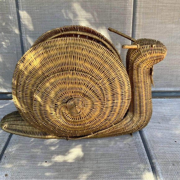 Other | Wicker Snail Magazine Holder | Poshmark